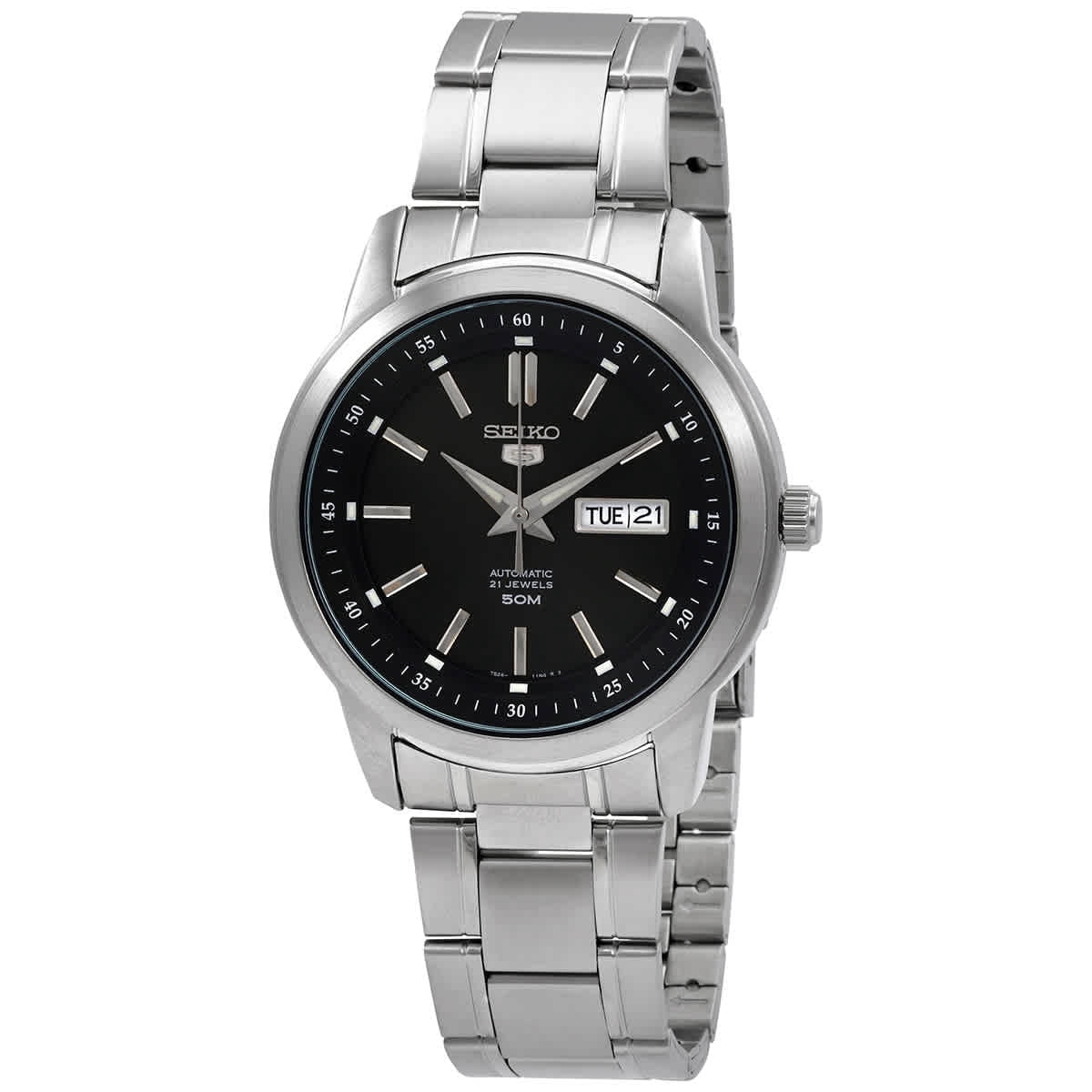 Seiko 5 Automatic Black Dial Men's Watch SNKM87 - Walmart.com