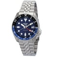 Seiko Men's 5 Sports Automatic Watch, Silver-Tone Stainless Steel, Blue ...
