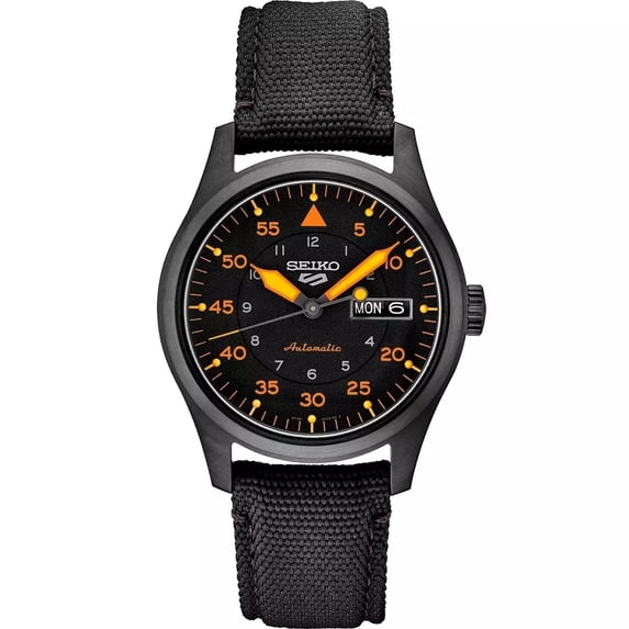 Seiko 5 Sports SRPH33 Automatic Mens Watch, Black Dial, Black-plated ...