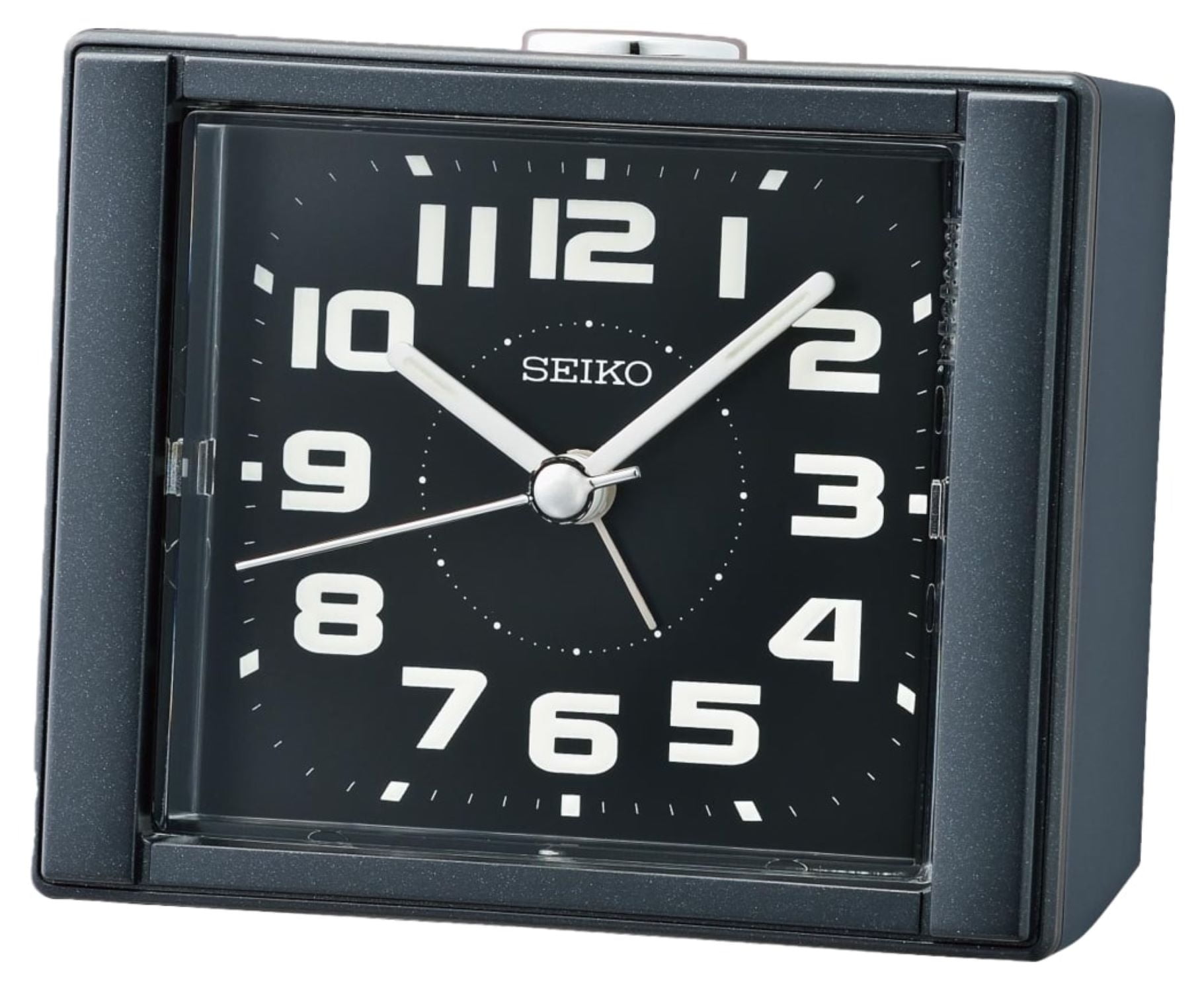 Seiko Aoki Square Beep Alarm Clock, Black, Quartz, Analog, Square ...