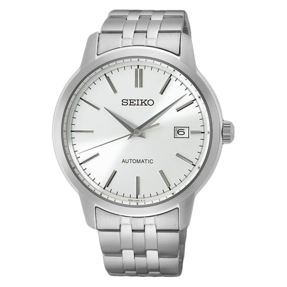 Seiko Men's Automatic Watch SRPE53K1, Blue Dial, Silver-Tone Band ...