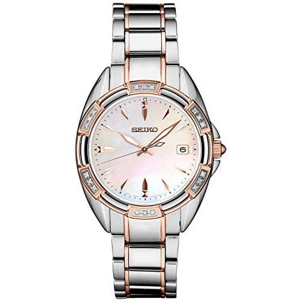 SEIKO Women's Japanese Quartz Stainless Steel Strap, Two Tone, 0 Casual ...