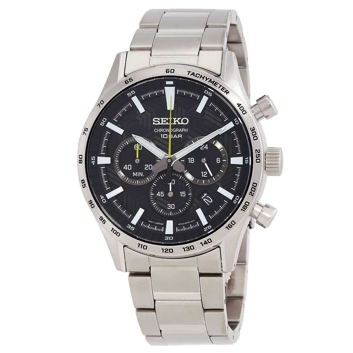Seiko Chronograph Quartz Black Dial Men's Watch SSB413P1 - Walmart.com