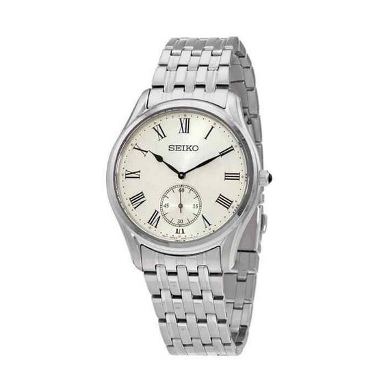Seiko Conceptual Stainless Steel Cream Dial Quartz SRK047P1 Men's Watch ...