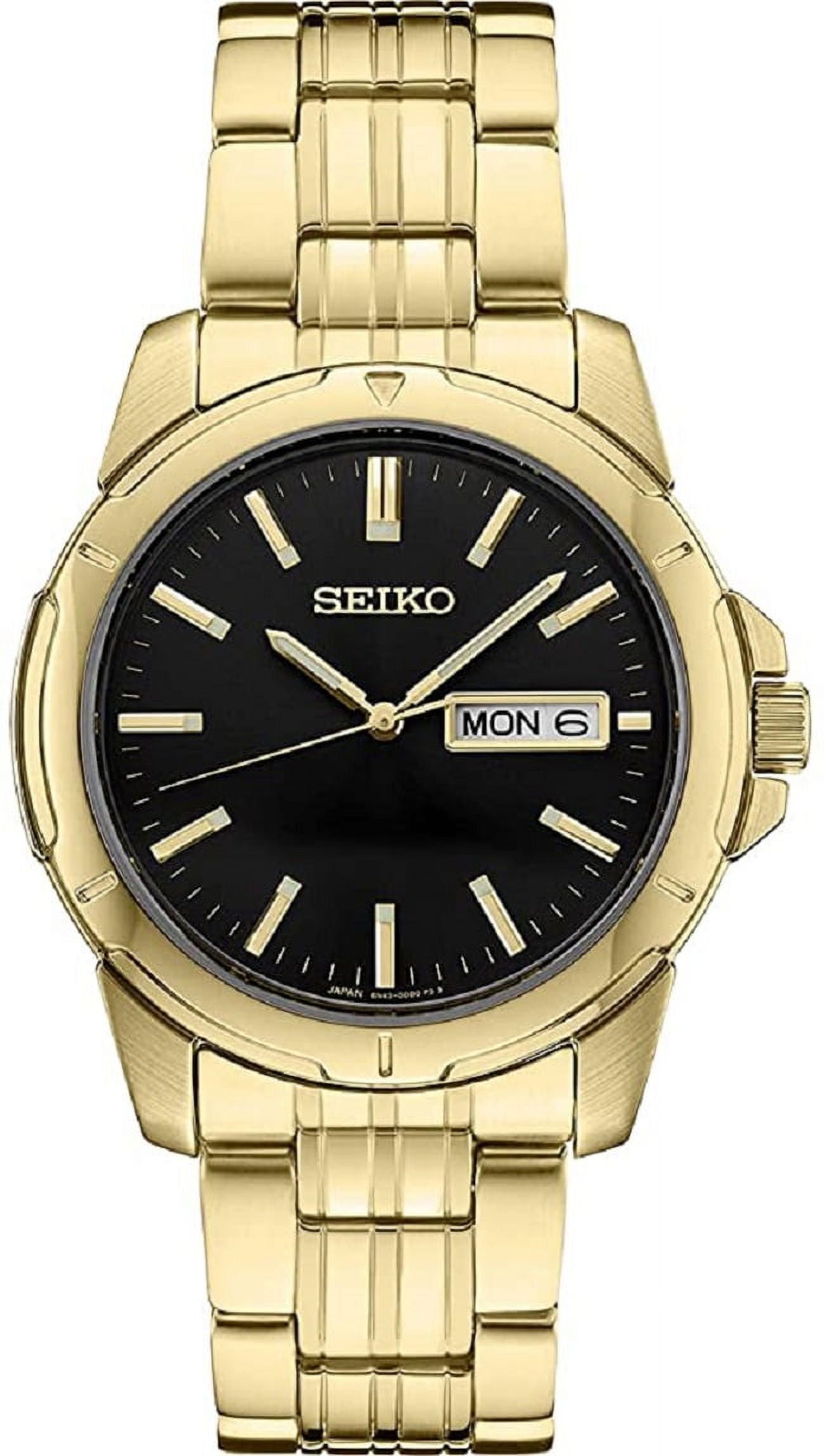 Seiko Essentials Quartz Black Dial Men's Watch SUR358 - Walmart.com