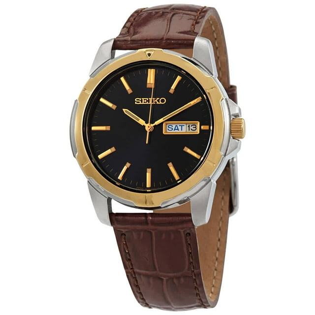 Seiko Essentials Quartz Black Dial Men's Watch SUR360 - Walmart.com