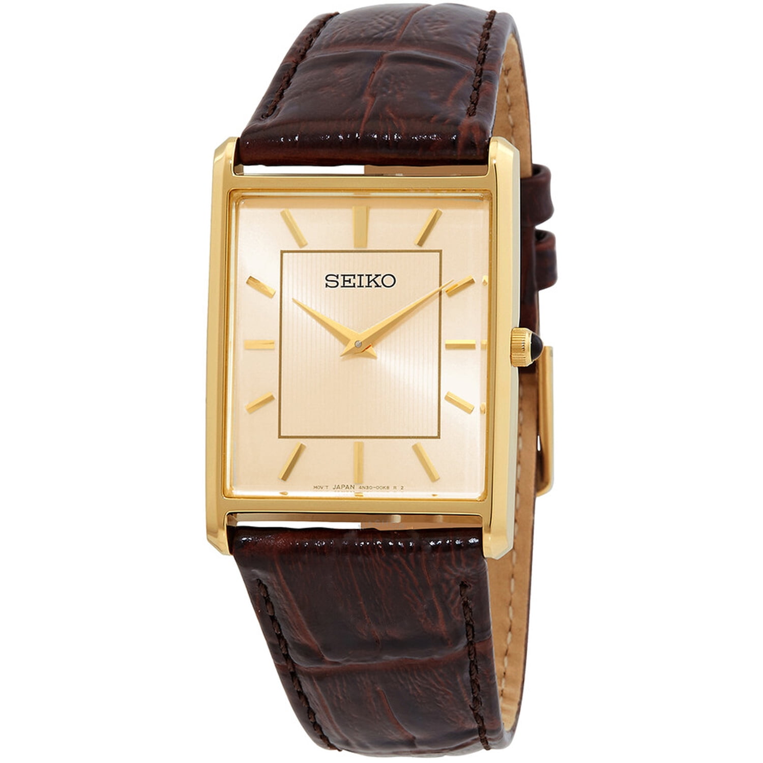 Seiko Men's Essentials Champagne Dial Watch - SWR064 - Walmart.com