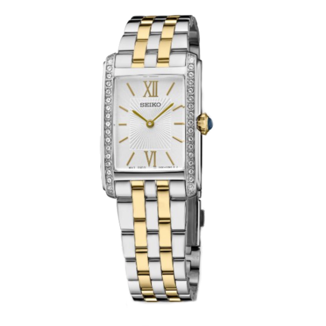 Seiko Essentials Women's Two Tone Silver Dial Quartz Watch SWR093 ...