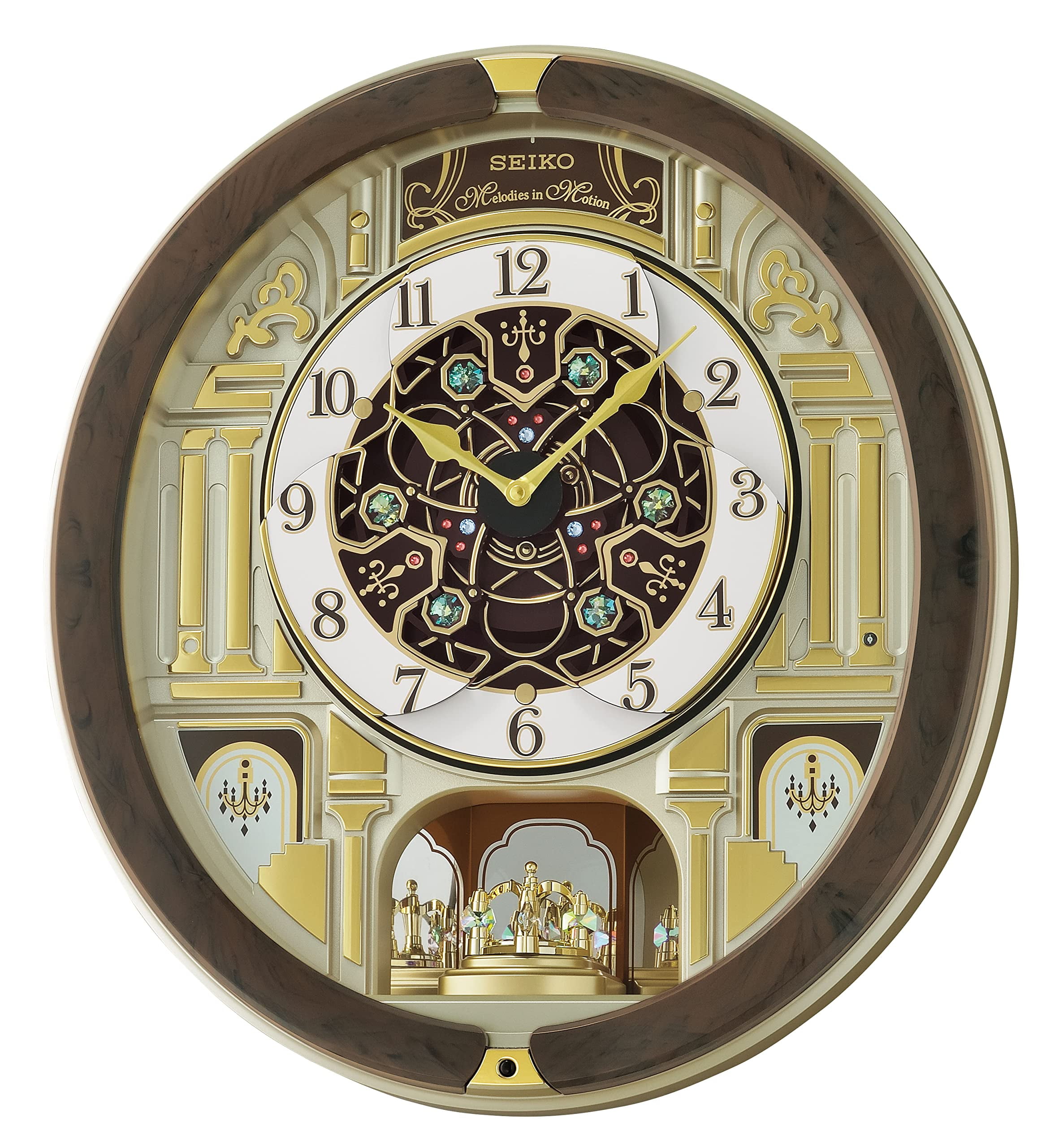 Seiko Melodies in Motion Wall Clock, Golden Chandelier - Walmart.com