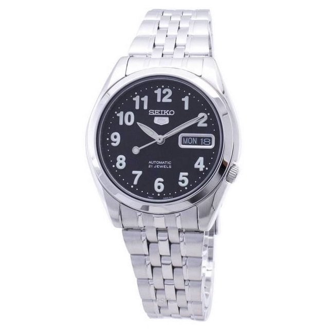 Seiko Men's 5 Automatic SNK381K Black Stainless-Steel Automatic Fashion ...