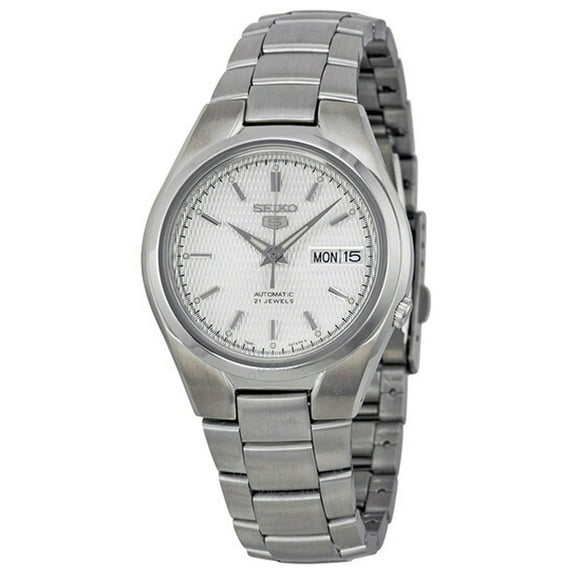 Seiko 5 Automatic Silver Dial Watch, Stainless Steel 37mm Case ...