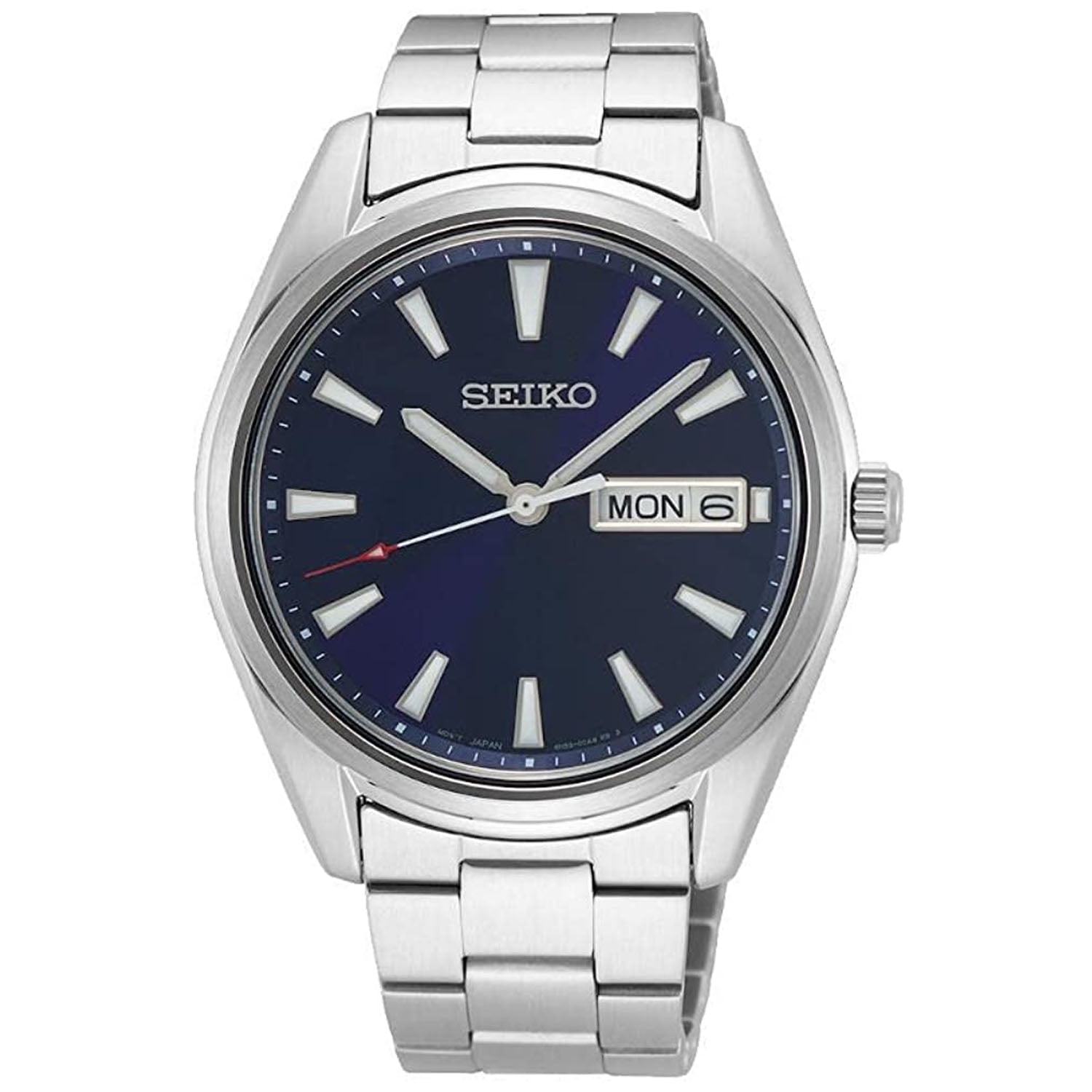 Seiko Quartz Blue Dial Stainless Steel Men's Watch SUR341P1, 100m Water ...