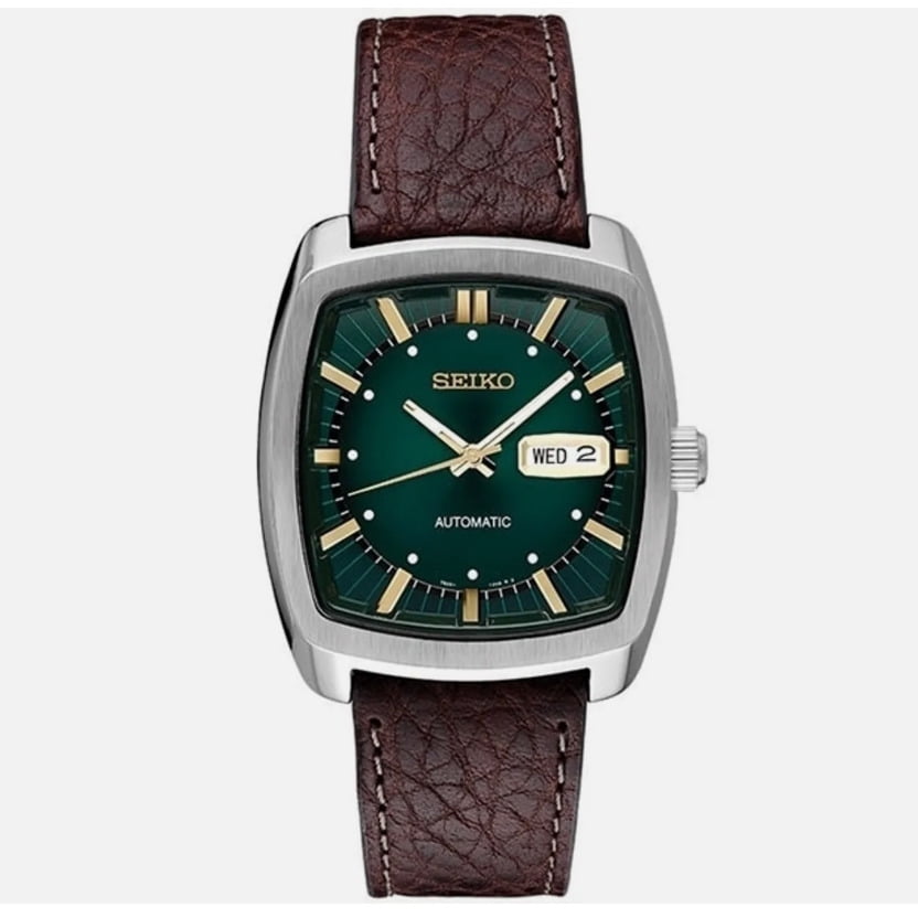 Seiko Men's SNKP27 Automatic Recraft Series Watch with Green Dial and ...