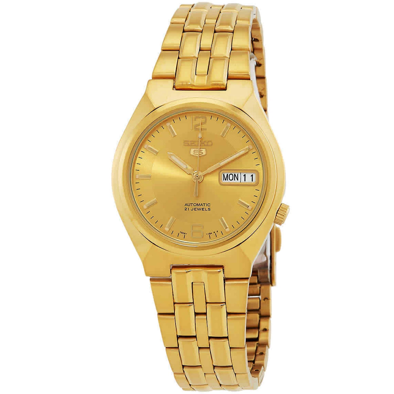 Seiko Men's Series 5 Automatic Gold Dial Watch SNKL64 - Walmart.com