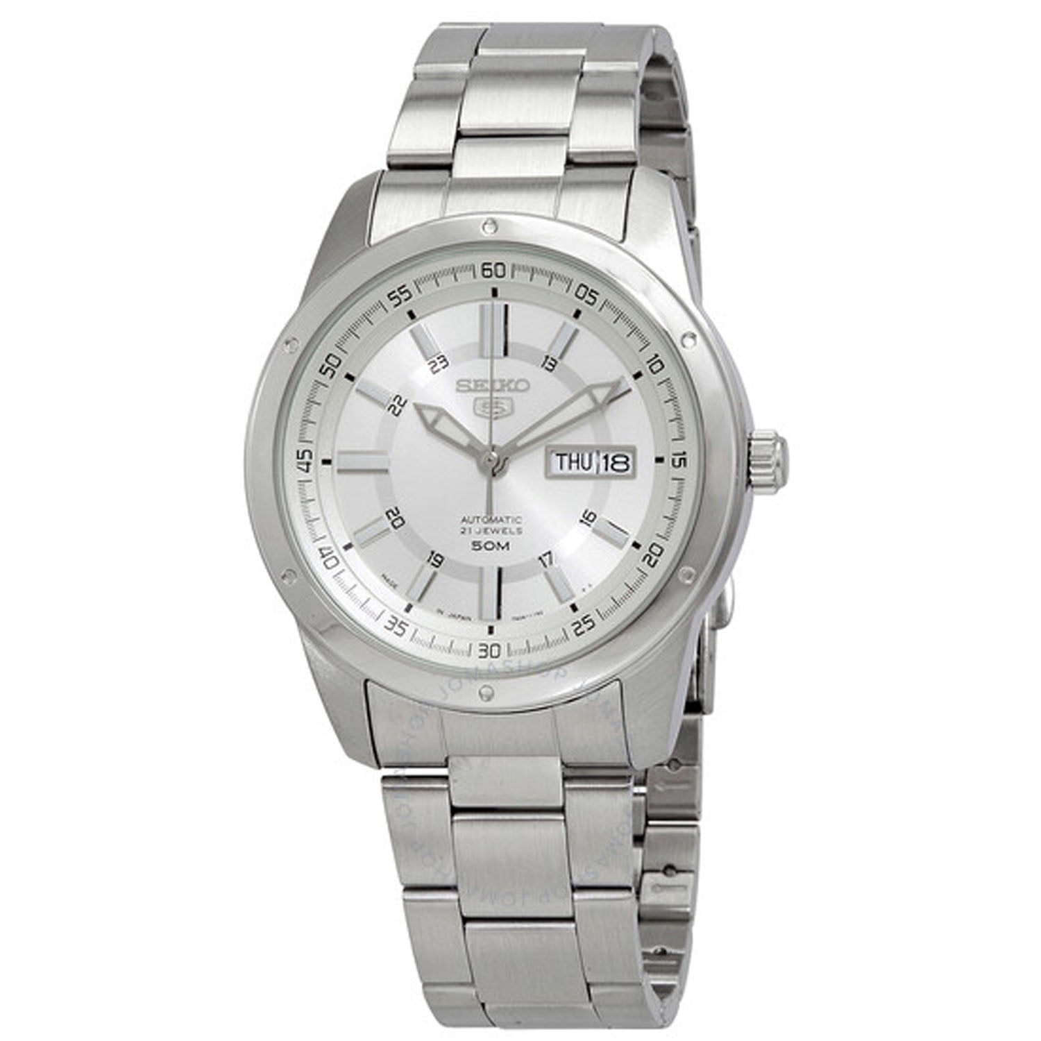 Seiko Men's Series 5 Silver Dial Watch - SNKN09J1 - Walmart.com
