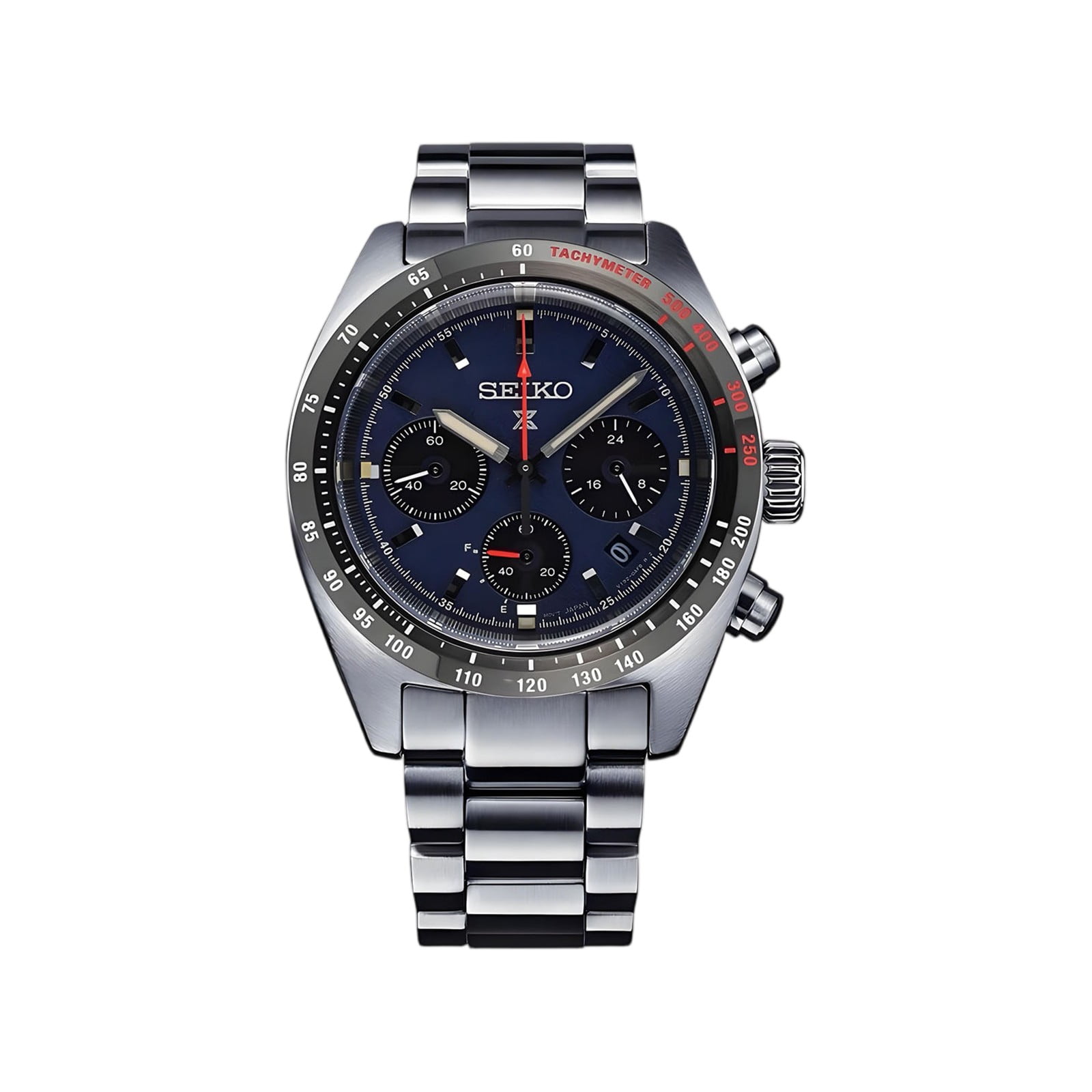 Seiko Men's Watch: Beige Dial, Chronograph, Stainless Steel Strap ...