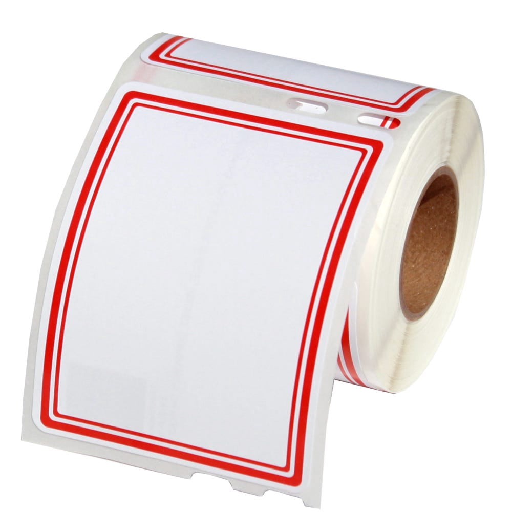 Seiko Name Badge Labels with Red Border - Walmart.com