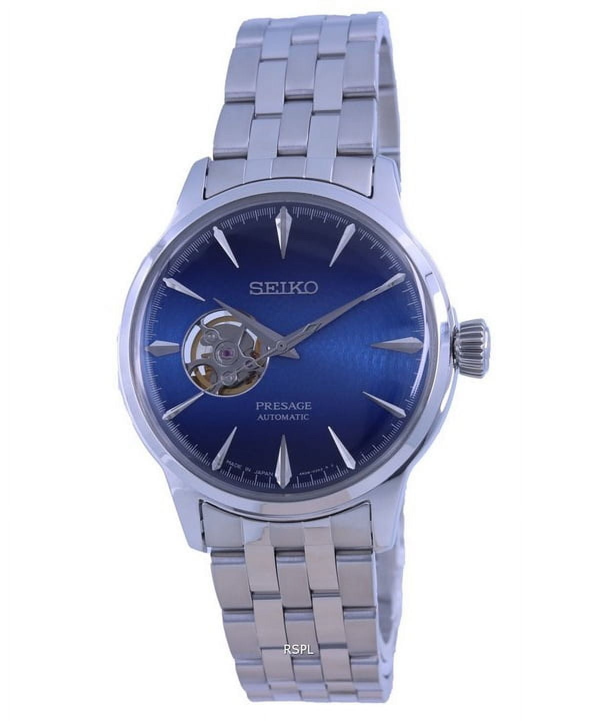 Seiko Presage Cocktail Time "Blue Acapulco" Open Heart Automatic SSA439 ...