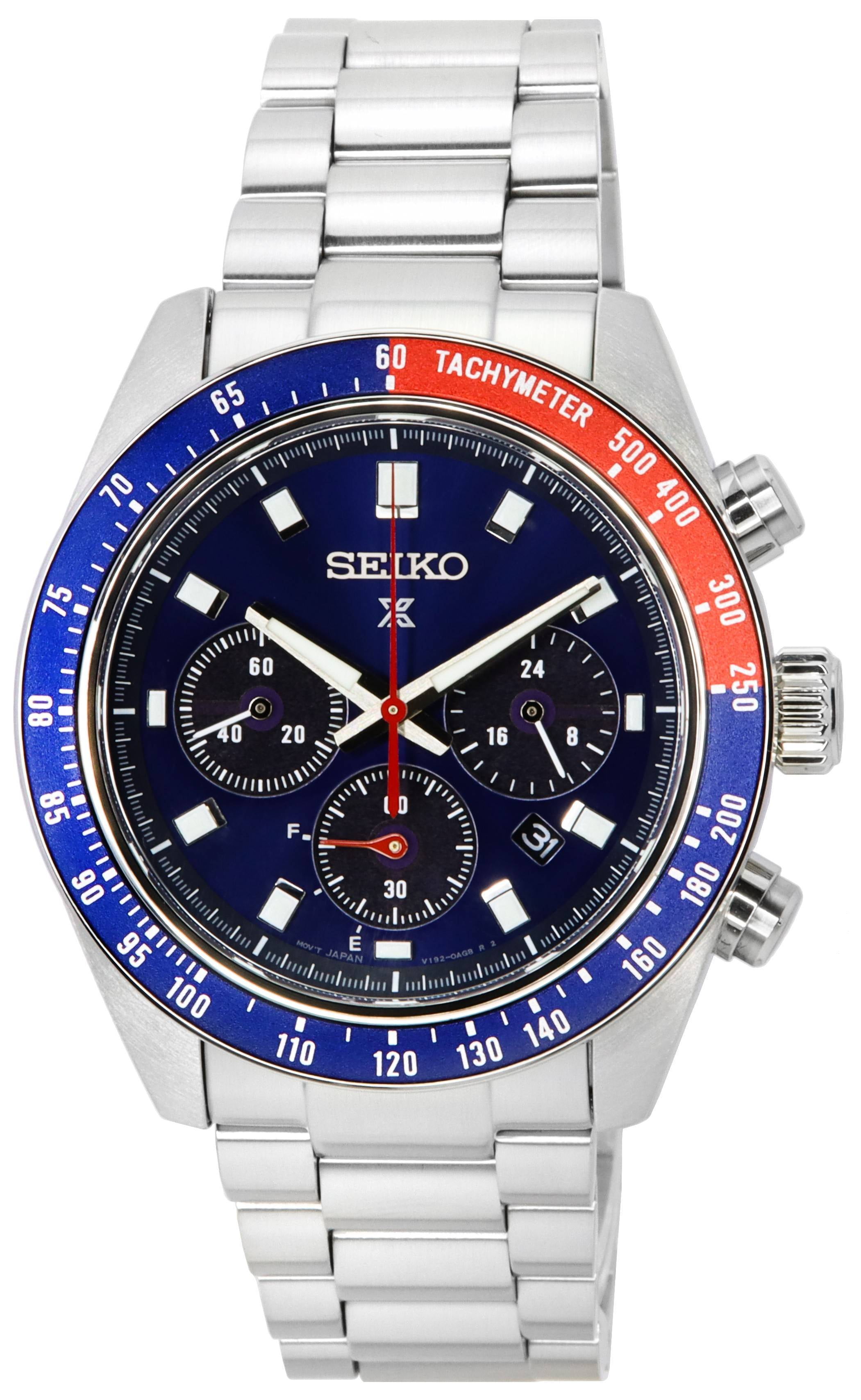 Seiko Prospex Speedtimer Go Large Solar Chronograph Blue Dial SSC913 ...