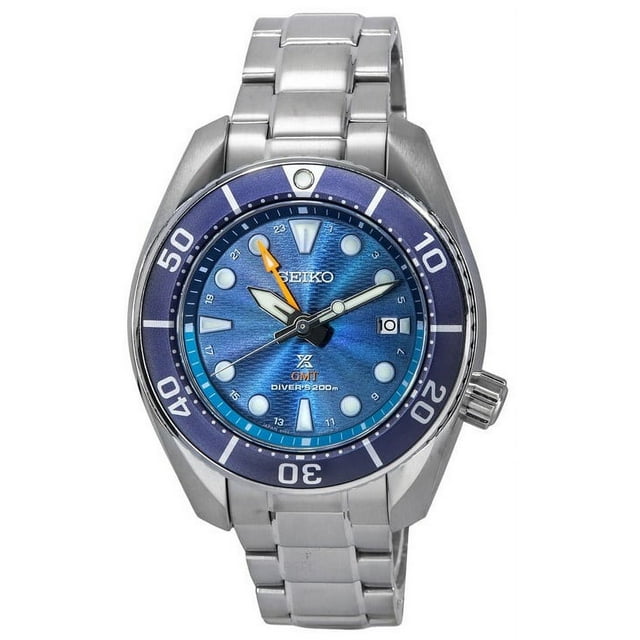 Seiko Prospex Sea Aqua Sumo GMT Blue Dial Solar Diver's SFK001J1 200M ...