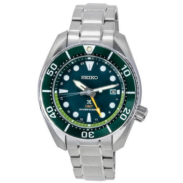 Seiko Prospex Sea Aqua Sumo GMT Green Dial Solar Diver's SFK003J1 200M ...