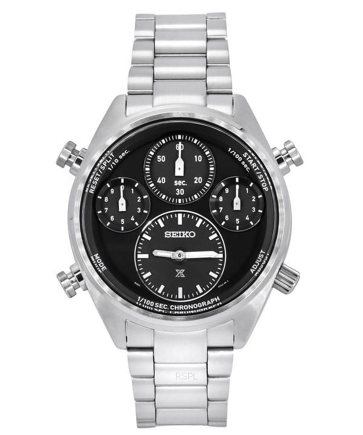 Seiko Prospex Speedtimer Chronograph Stainless Steel Black Dial Solar ...