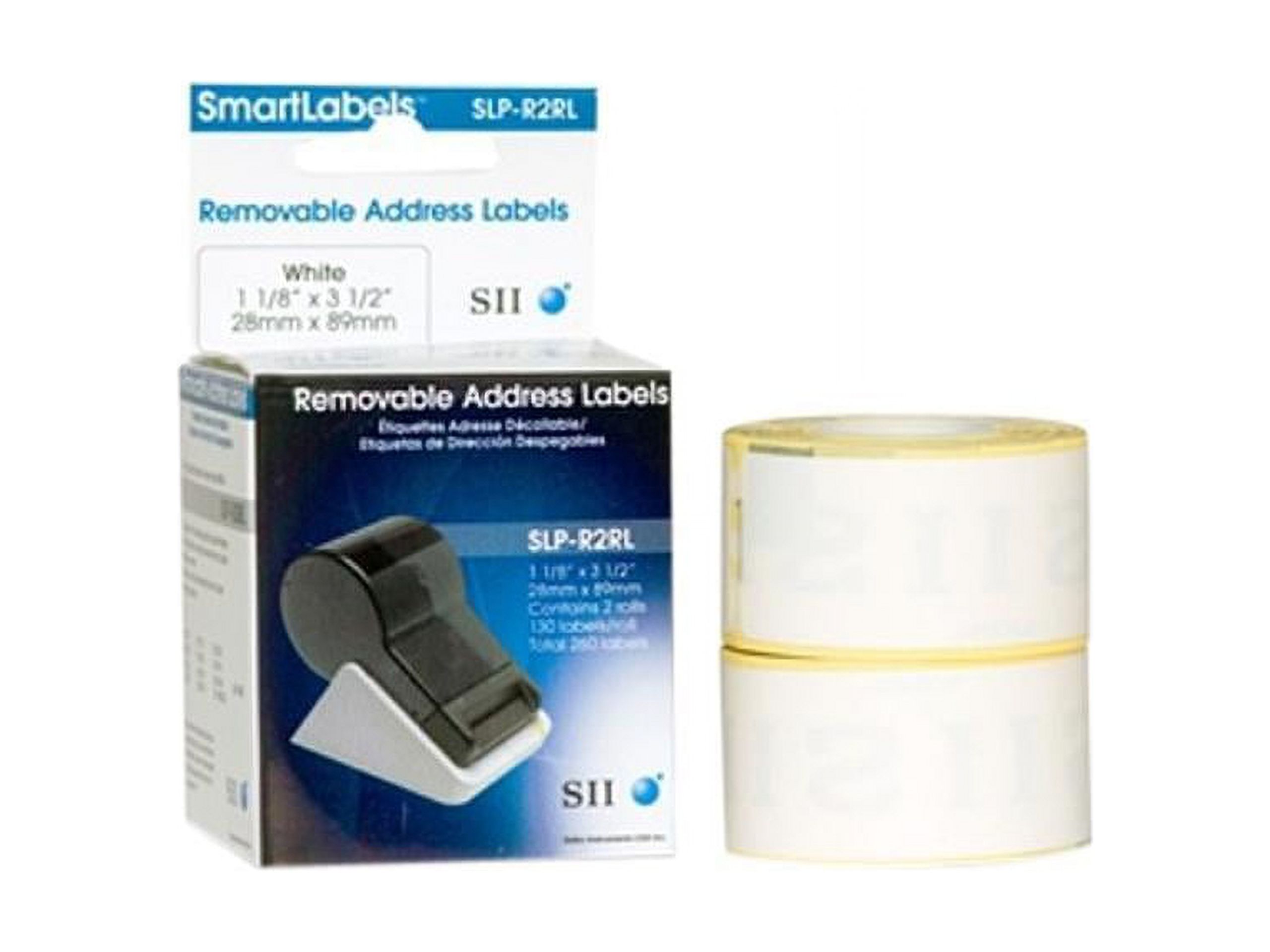 Seiko Removable Adhesive Address Labels, 1-1/8 x 3-1/2, White, 260/Box ...