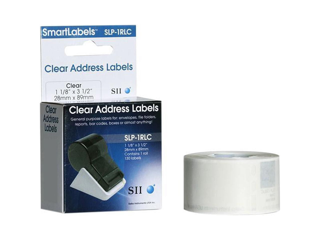 Seiko Self-Adhesive Address Labels, 1-1/8 x 3-1/2, Clear, 130/Box ...