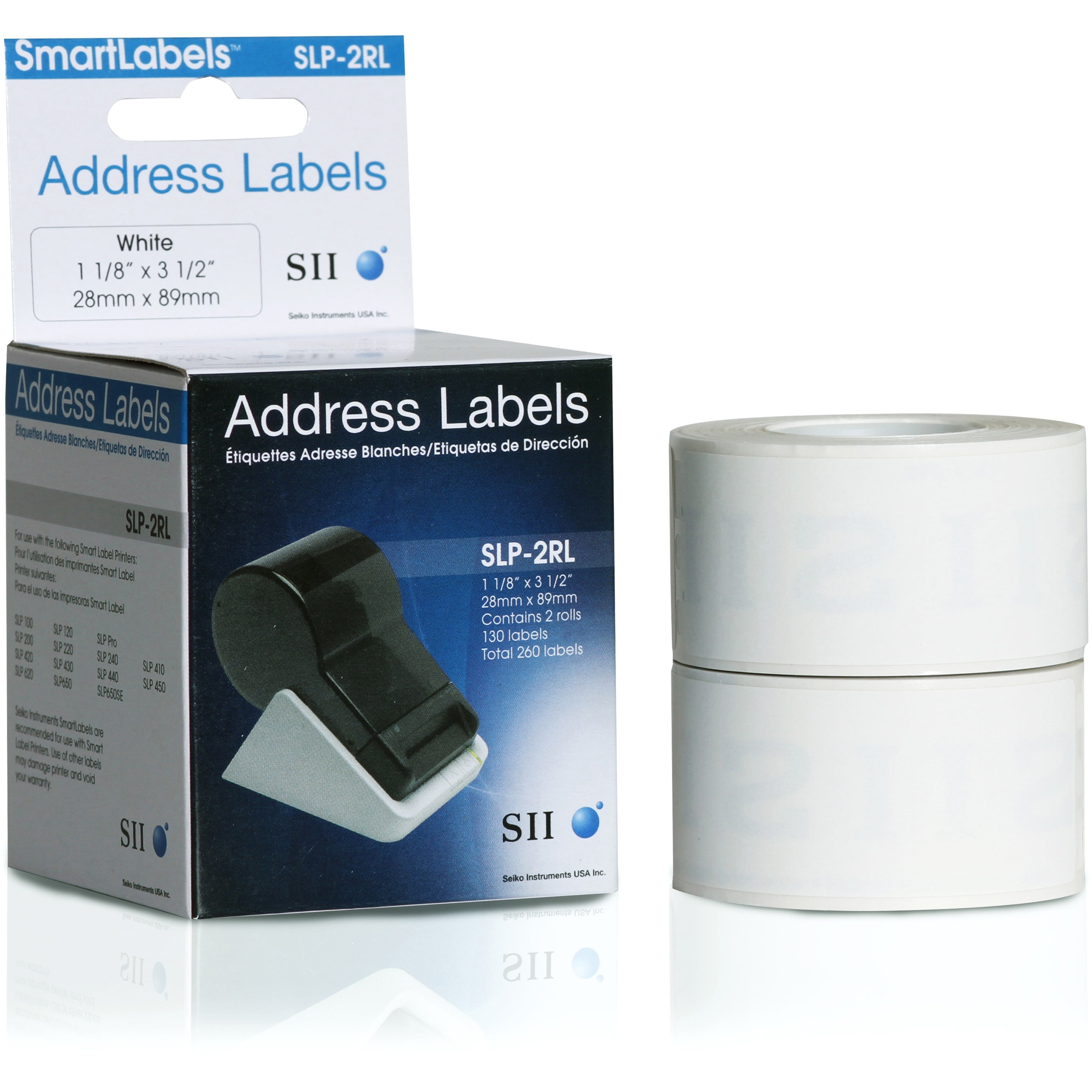 Seiko Self-Adhesive Address Labels, 1-1/8 x 3-1/2, White, 260/Box ...