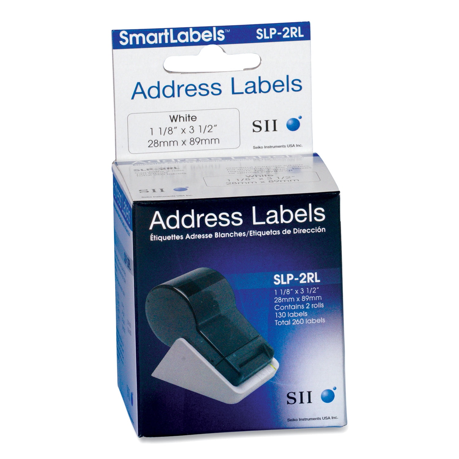 Seiko Self-Adhesive Address Labels, 1.12" x 3.5", White, 260/Box ...