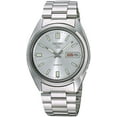 Seiko Series 5 Men's Automatic Watch, Silver Dial, Stainless Steel Band ...