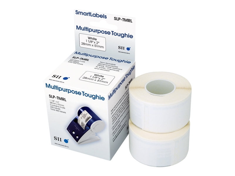 Seiko SmartLabel SLP-TMRL Toughie Multipurpose Label 1.12" Width x 2 ...