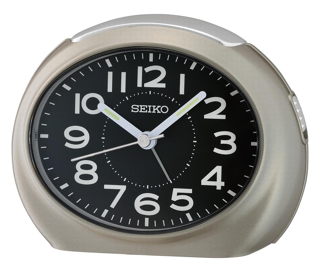 Seiko Tokai Bedside Alarm Clock, Metallic Warm Gray Traditional Quartz ...