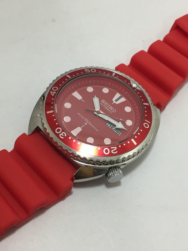 Seiko Turtle Automatic Diver's 150m 6309A Red Dial Red Bezel Japanese ...