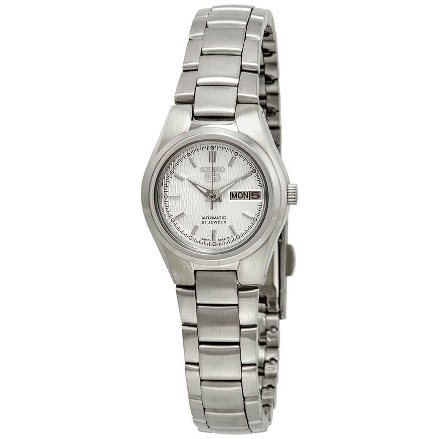 Seiko Women's 5 Automatic SYMC07K Silver Stainless-Steel Watch ...