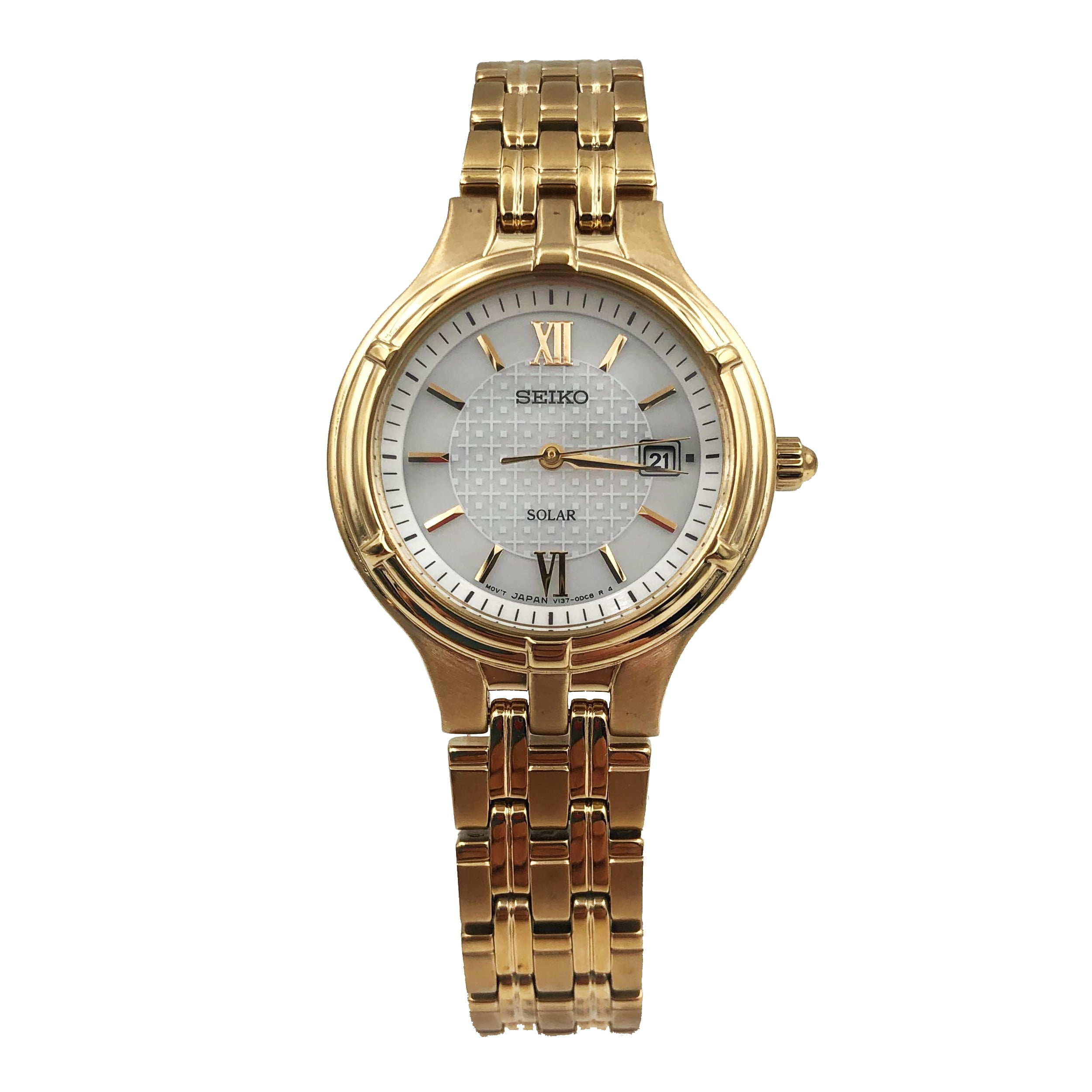 Seiko Women's Core Silver Dial Gold-tone Watch SUT220 - Walmart.com