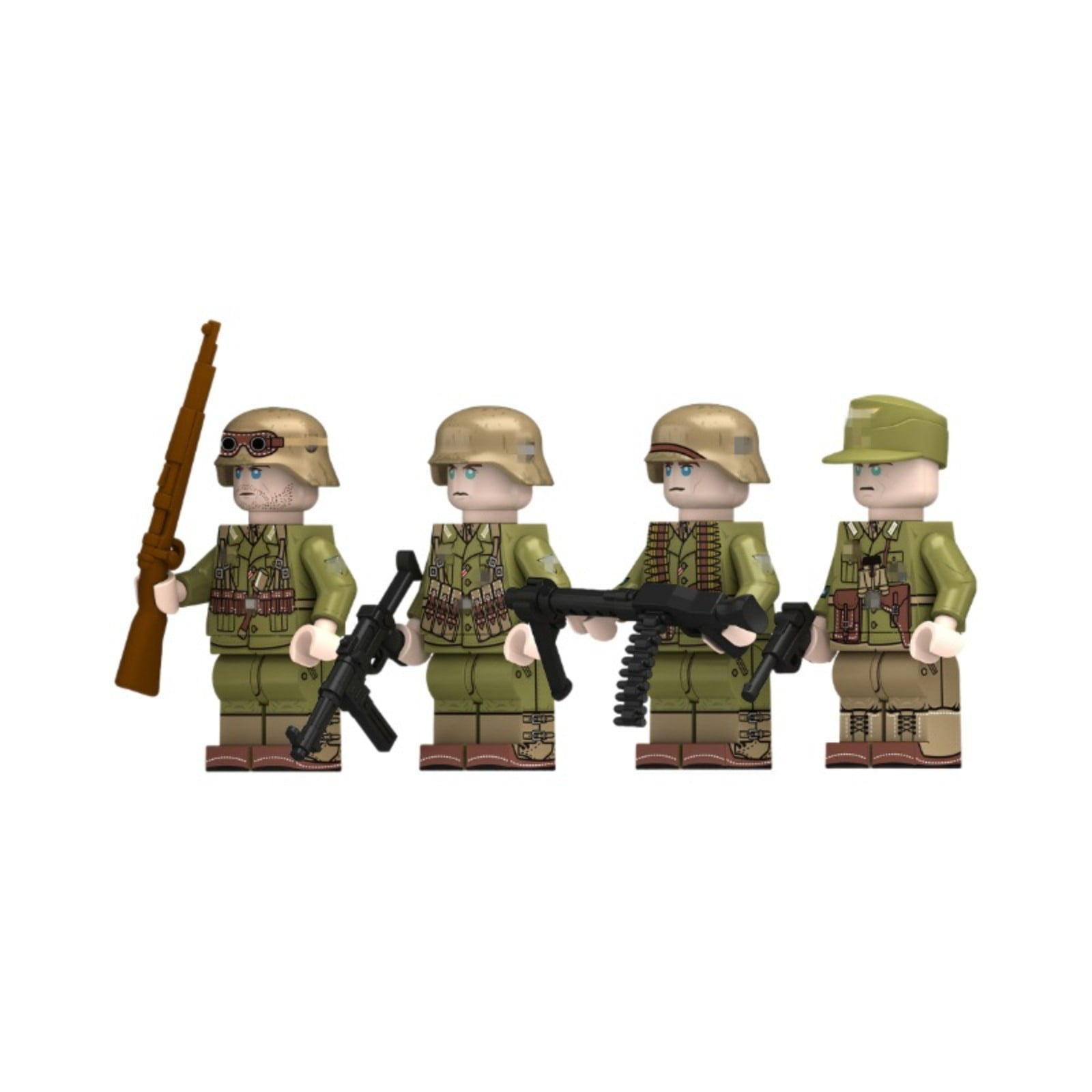 Seilly 4PCS/Set World War II Soldiers Minifigures Building Blocks Toys ...