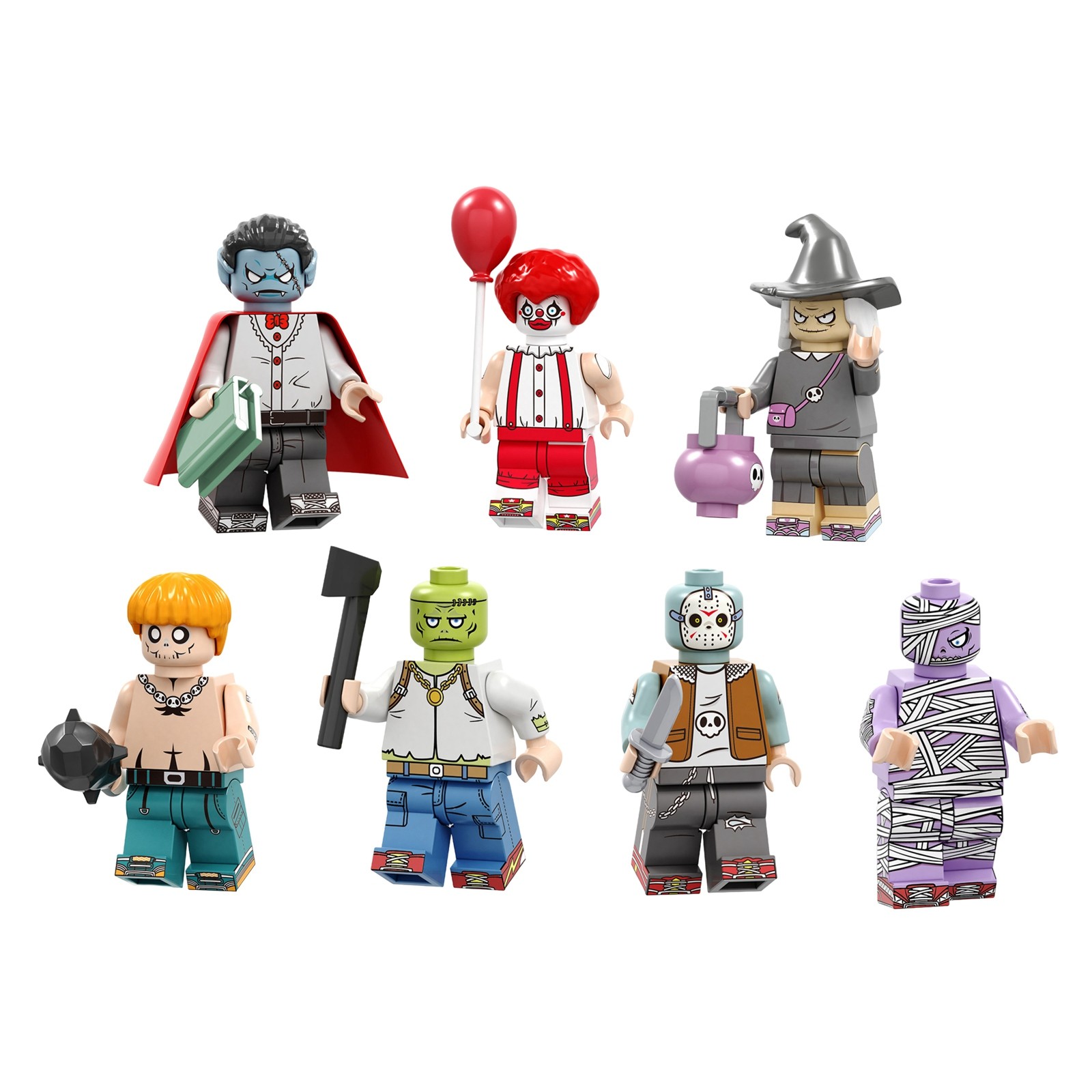 Seilly 7PCS The Nightmare Before Christmas Minifigures Building Blocks ...
