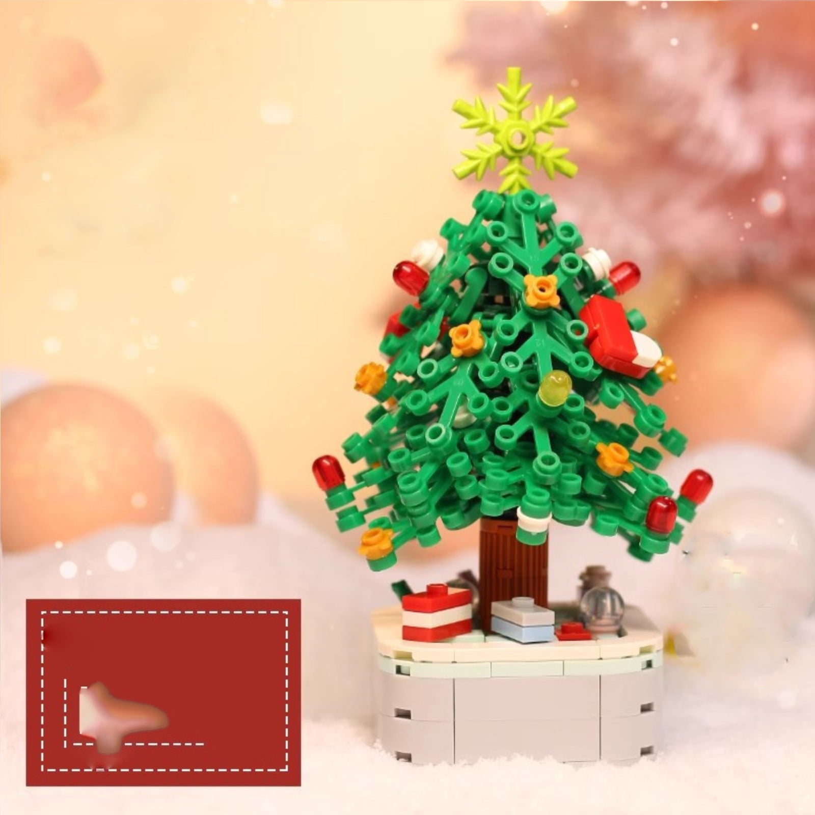 Seilly Christmas Tree Building Blocks Set for Kids Adults, Green Xmas ...