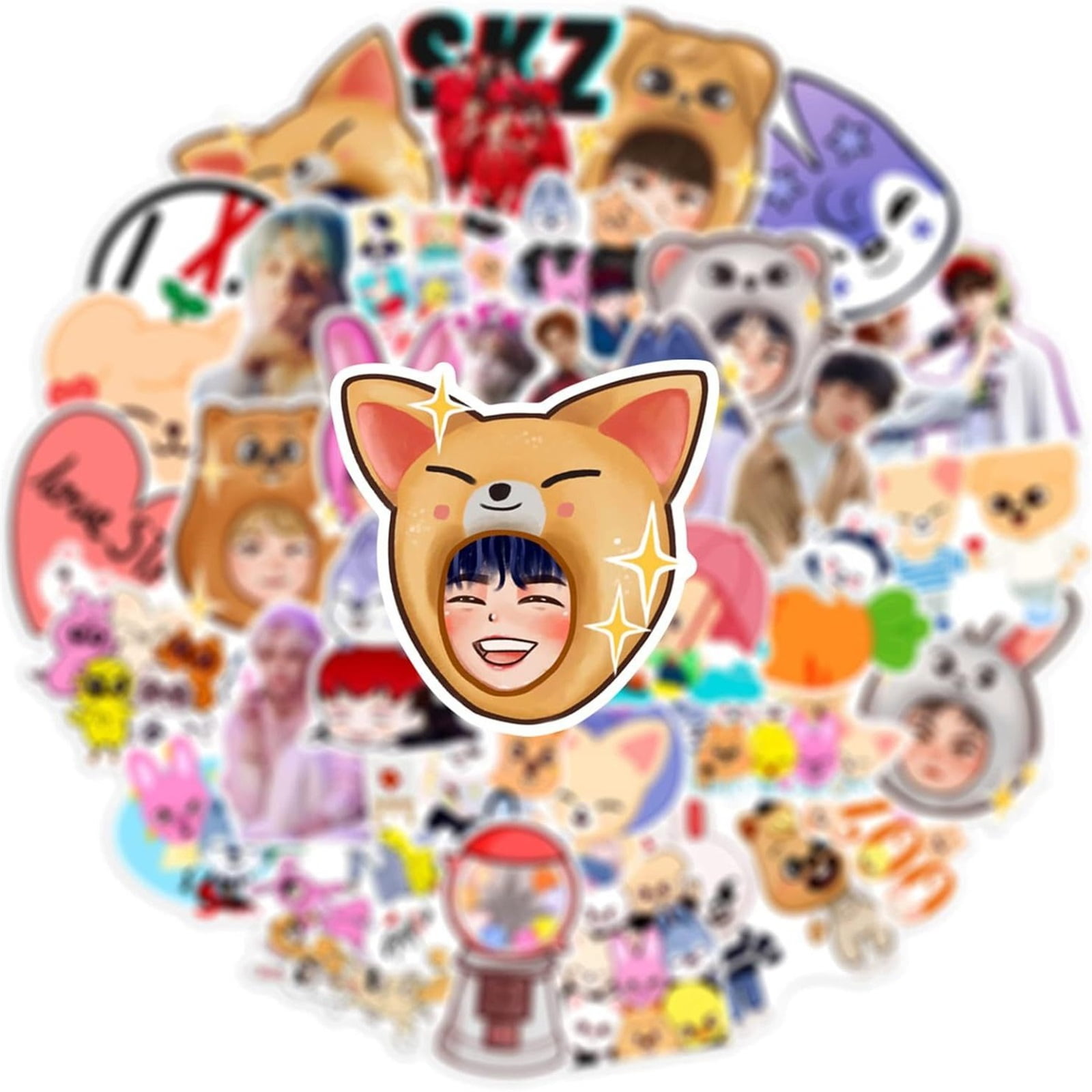Seilly Stray-Kids Character Stickers 52 PCS, Cartoon Laptop Sticker ...