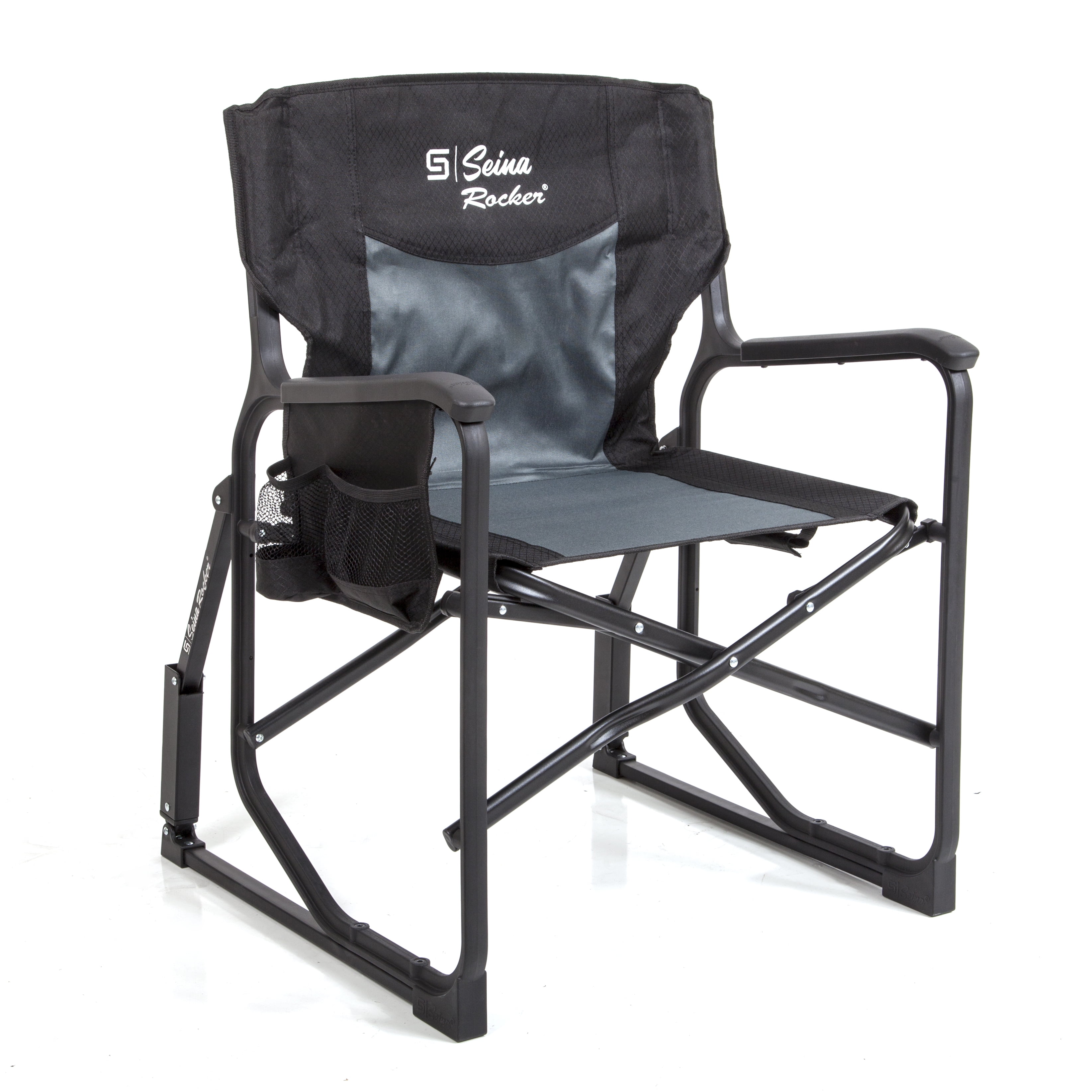 Seina Rocker, Outdoor Foldable Rocking Chair with Hard Armrests, Cup ...