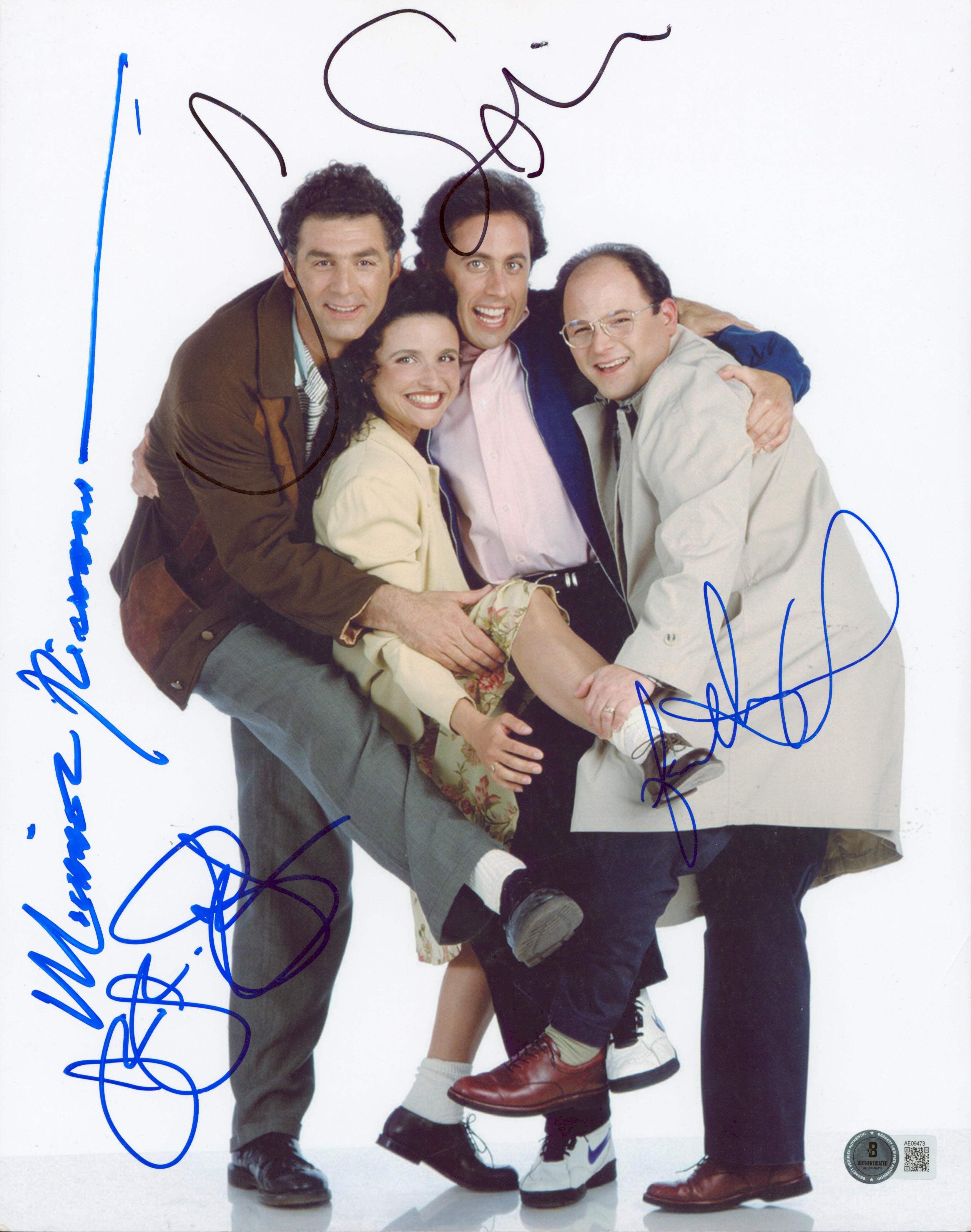 Seinfeld (4) Seinfeld, Alexander, Richards +1 Signed 11x14 Photo BAS #AE09473 - Walmart.com