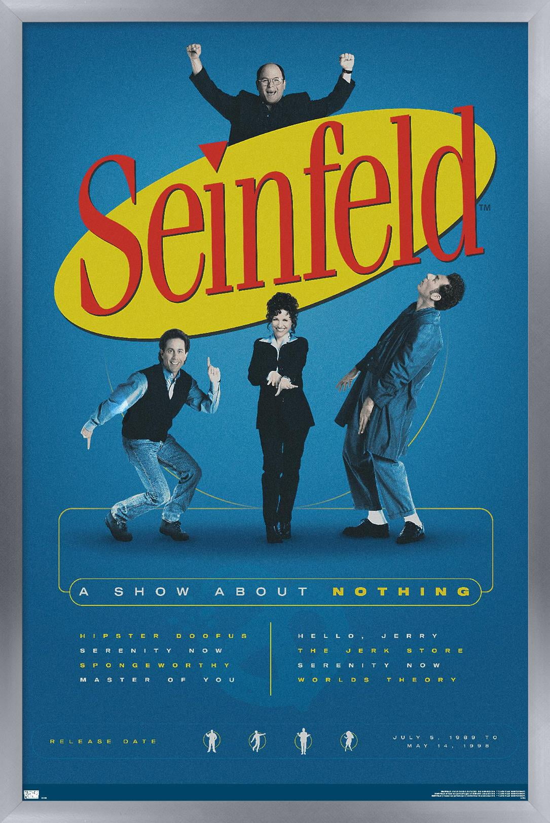 Seinfeld - A Show About Nothing Wall Poster, 22.375" x 34" Framed ...