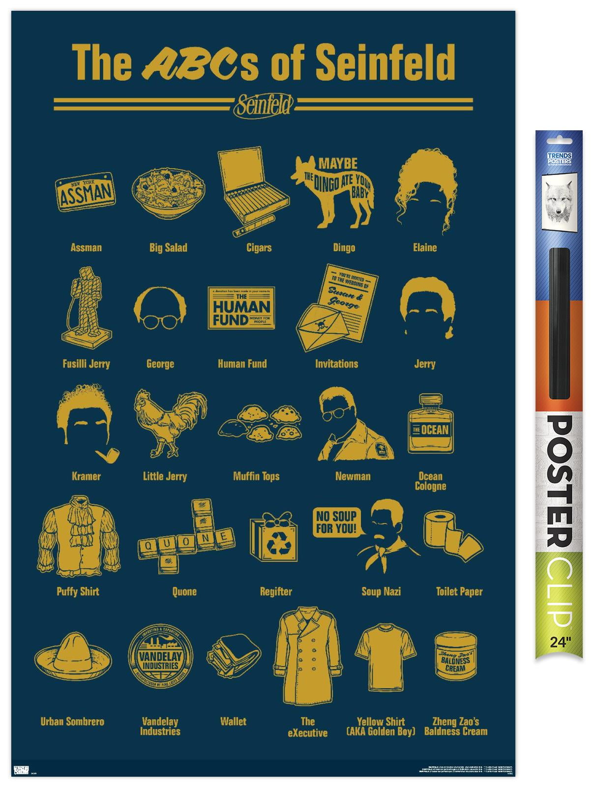 Seinfeld - ABCs of Seinfeld Wall Poster, 22.375" x 34" - Walmart ...