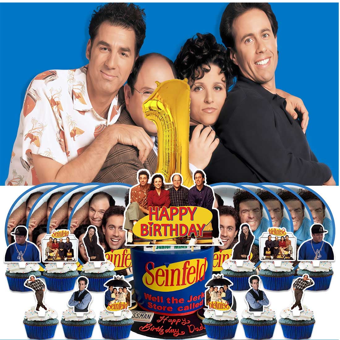 Seinfeld Balloons Party Supplies 1st Decor Tableware Birthday Cake ...