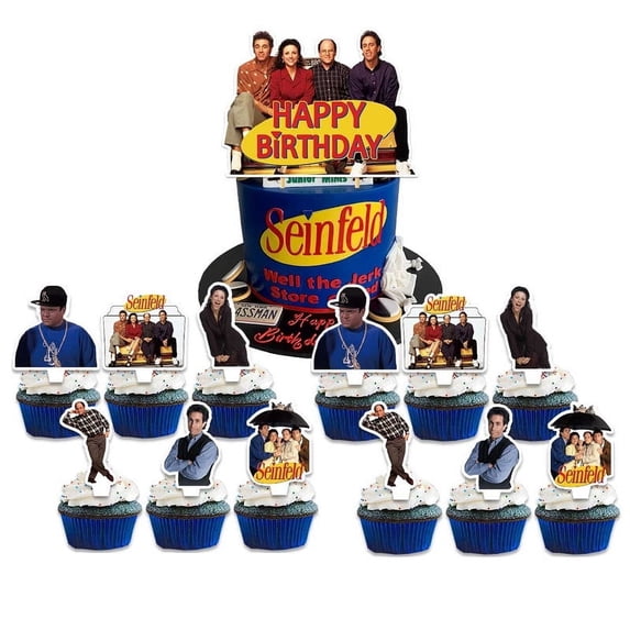 Seinfeld Cake Topper CupcakeS Set Birthday Party Supplies Decoration ...