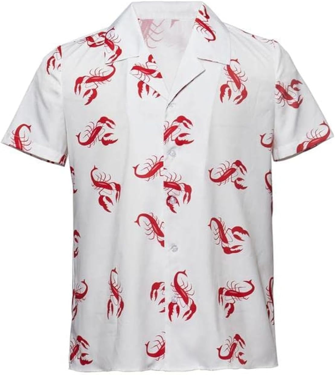 Seinfeld Cosmo Kramer Lobster Shirt Button-Up Short Sleeve Top for Men ...