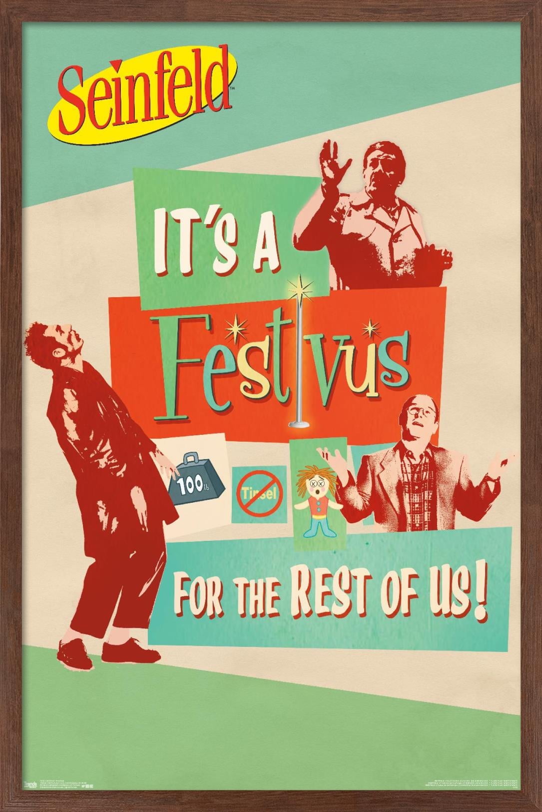 Seinfeld - Festivus Wall Poster, 14.725" x 22.375", Framed - Walmart.com