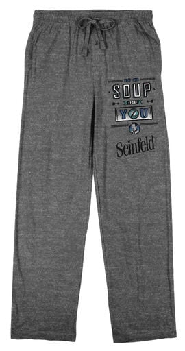 Seinfeld No Soup For You Men's Heather Gray Sleep Pajama Pants-Small ...