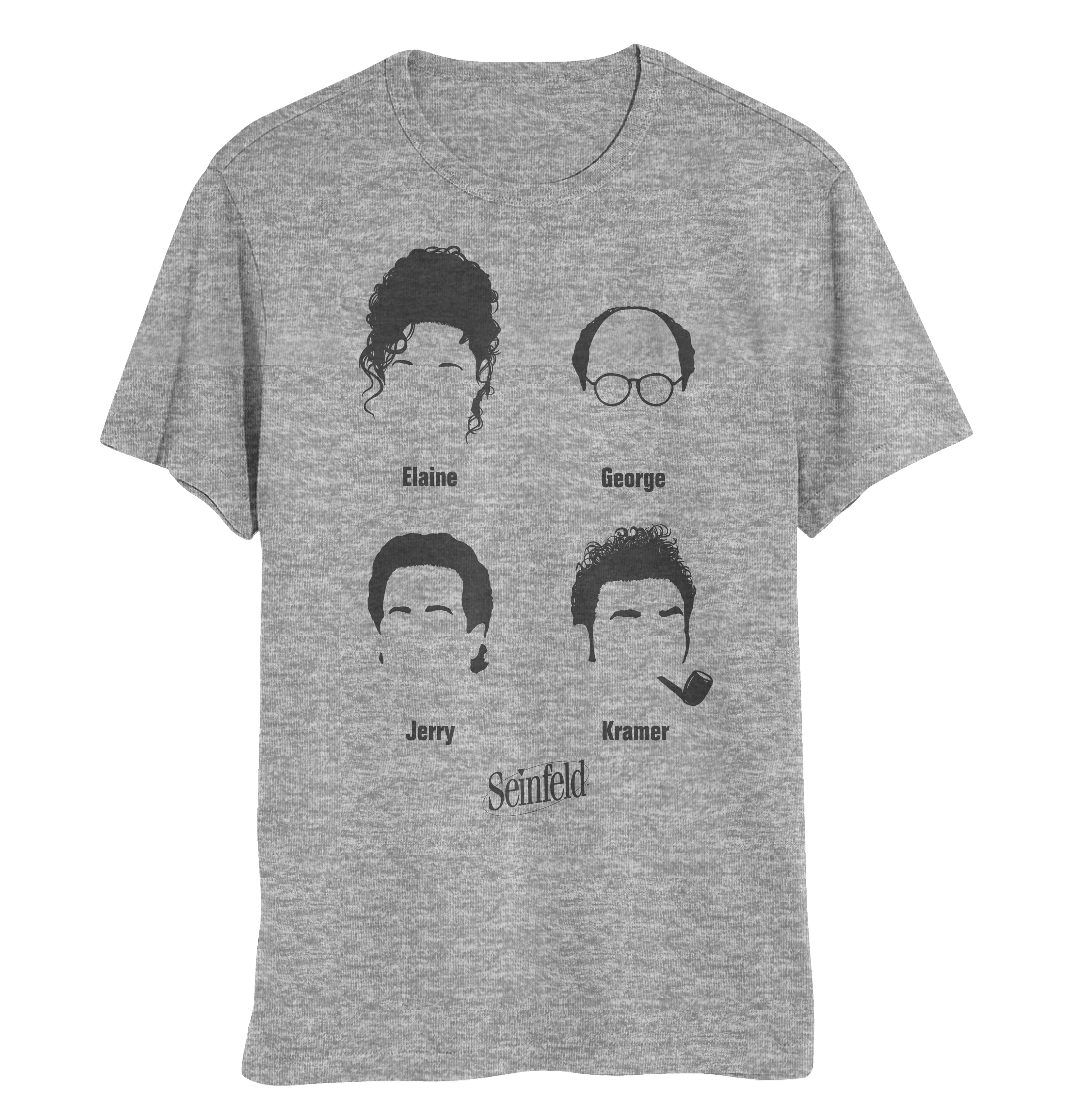 Seinfeld Sihouette Grid Heads Mens and Womens Short Sleeve T-Shirt ...
